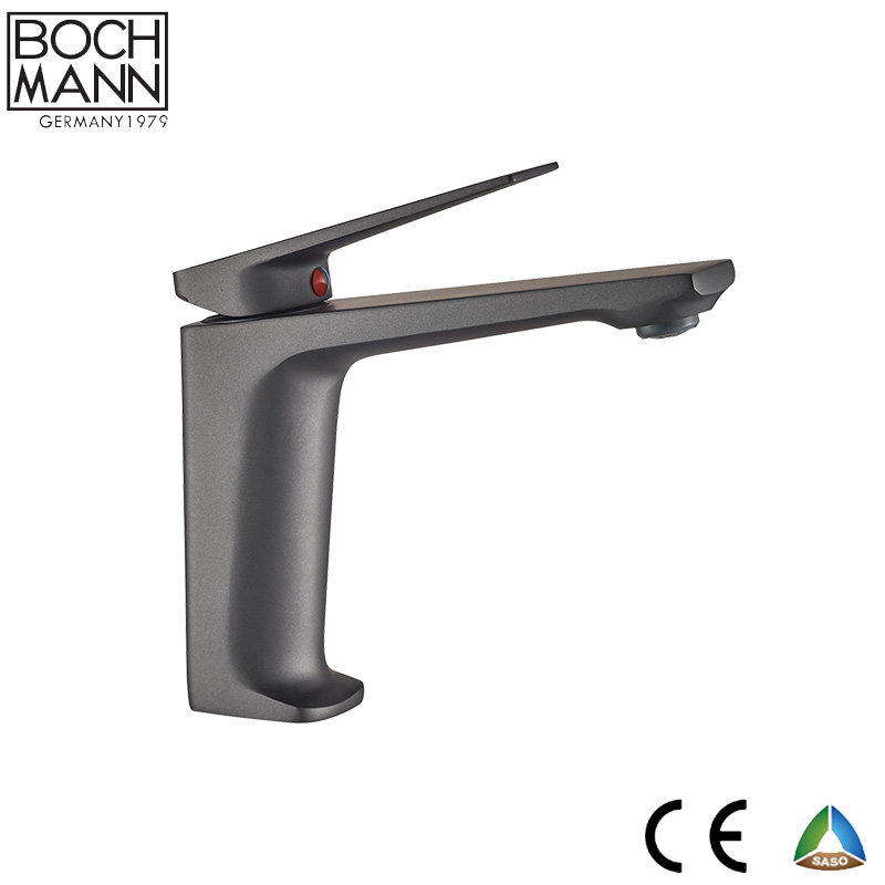 morden patent design brass high basin faucet gun metal gray color